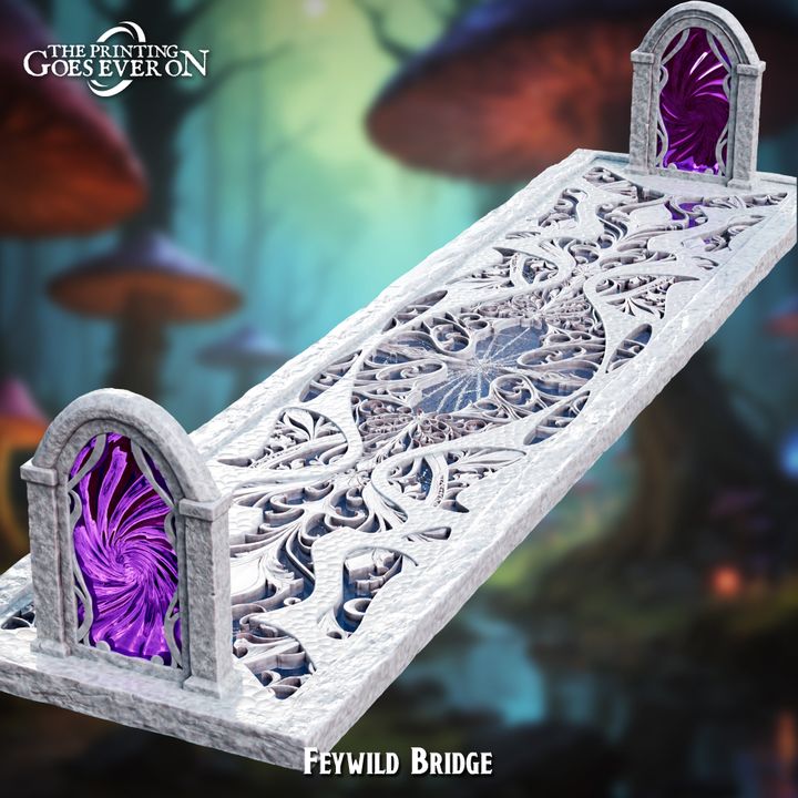 3D Printable Bridge to Feywild - Supportless Terrain by The Printing Goes Ever On